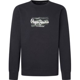 Pepe Jeans Sweatshirt "Robinson", Marken-Frontprint, Baumwolle, für Herren, schwarz, XXL