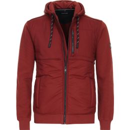 Casamoda Übergangsjacke, Kapuze, Rippbündchen, für Herren, rot, L