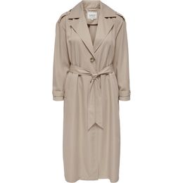 Only® Trenchcoat, Reverskragen, Bindegürtel, für Damen, beige, M