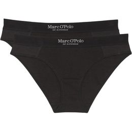 Marc O'Polo Marc O'Polo Iconic Rib Slip, 2er Pack, Logo-Bund, für Damen, schwarz, XS