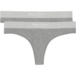 Marc O'Polo Marc O'Polo Iconic Rib String, 2er-Pack, für Damen, grau, S