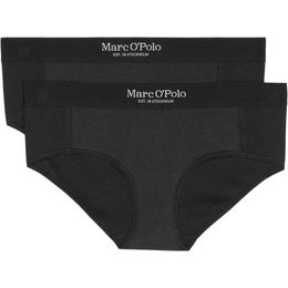 Marc O'Polo Marc O'Polo Iconic Rib Hipster, 2er-Pack, für Damen, schwarz, L