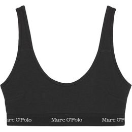 Marc O'Polo Marc O'Polo Essentials Bustier, Logo-Print, für Damen, schwarz, S