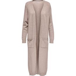 Only® Strickjacke, Melange, offen, für Damen, beige, XS