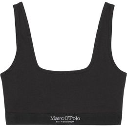 Marc O'Polo Marc O'Polo Iconic Rib Bustier, Logo-Print, für Damen, schwarz, M