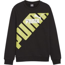 Puma® Sweatshirt "Crew", Logo-Print, Rippbündchen, für Kinder, schwarz, 152