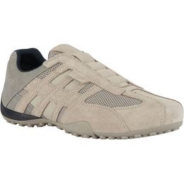 Geox Uomo Snake Sneaker, Leder, Slip-In, für Herren, beige, 42