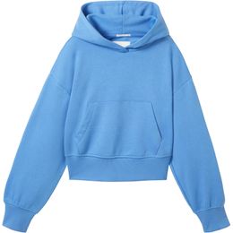 Tom Tailor Hoodie, Rippbündchen, Kängurutasche, für Kinder, blau, 164