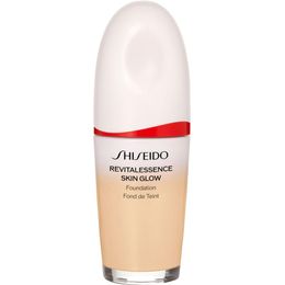 Shiseido Revitalessence Skin Glow Foundation, Gesichts Make-up, foundation, Creme, beige (PORCELAIN), strahlend, Deckkraft: Mittel, dermatologisch getestet,