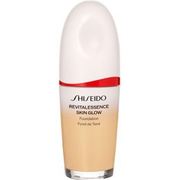 Shiseido Revitalessence Skin Glow Foundation, Gesichts Make-up, foundation, Creme, beige (BIRCH), strahlend, Deckkraft: Mittel, dermatologisch getestet,