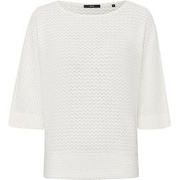 Zero Sweatshirt, 3/4-Arm, für Damen, weiß, 44