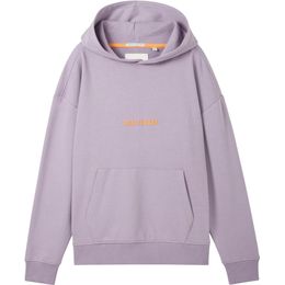 Tom Tailor Hoodie, Textprint, für Kinder, lila, 152