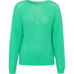 Zero Strickpullover, Rippbündchen, für Damen, grün, M