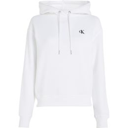 Calvin Klein Jeans Sweatshirt, Kapuze, Logo-Print, für Damen, weiß, M