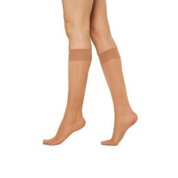 Wolford Feinkniestrümpfe Satin Touch, 20 den, transparent, für Damen, braun, 39-41