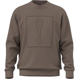 JOOP! Sweatshirt, Jersey, große Logo-Applikation, für Herren, braun, M