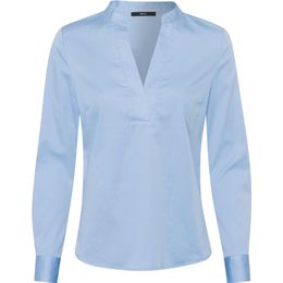 Zero Hemdbluse, V-Ausschnitt, Stehkragen, für Damen, blau, 38