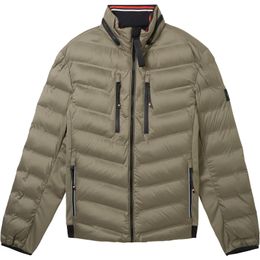 Tom Tailor Steppjacke, Stehkragen, Brusttasche, für Herren, grün, XL