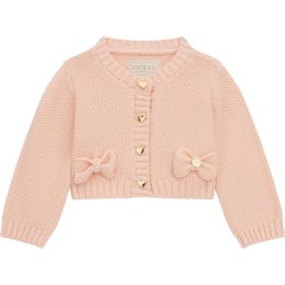 Guess Strickjacke, Baumwolle, Zierschleifen, für Babys und Kleinkinder, rosa, 86