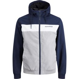 Jack & Jones JACK & JONES Softshelljacke, Kapuze, Tunnelzug, für Herren, blau, M