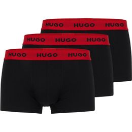 Hugo Pants kurz, 3er-Pack, Logo-Bund, für Herren, schwarz, S