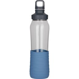 Emsa Trinkflasche "Drink2Go", Glas, 0,7 l, blau