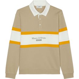Marc O'Polo Marc O'Polo DENIM Sweatshirt, Polokragen, Logo-Print, für Herren, beige, L