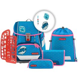 Step By Step® 2in1 Schulrucksack-Set "Plus", 6-teilig, blau