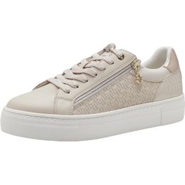 Tamaris Sneaker, Lederoptik, Reißverschluss, für Damen, beige, 37