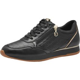 Tamaris Sneaker, Schnürung, Reißverschluss, für Damen, schwarz, 37