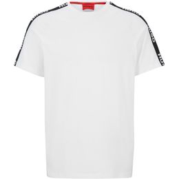 Hugo T-Shirt, Logo-Stickerei, für Herren, weiß, XL