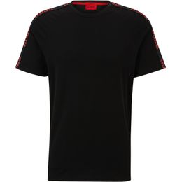 Hugo T-Shirt, Logo-Stickerei, für Herren, schwarz, XL
