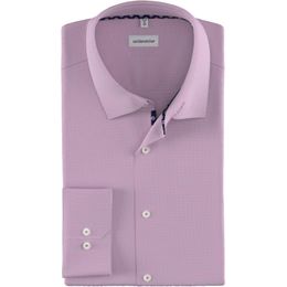 Seidensticker Businesshemd, Slim Fit, 1/1-Arm, Kent-Kragen, für Herren, lila, 43