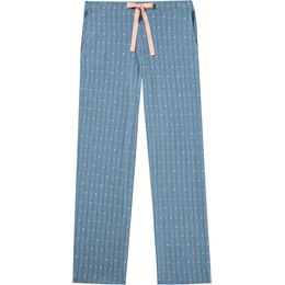 Schiesser Mix + Relax Schlafanzug-Hose, Seitentaschen, für Damen, blau, 38