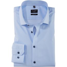 OLYMP No. Six Businesshemd, Super-Slim-Fit, 1/1-Arm, Kent-Kragen, für Herren, blau, 43