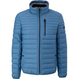 s.Oliver Steppjacke, Stehkragen, Brusttasche, für Herren, blau, L