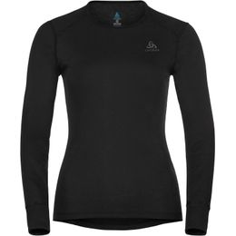 Odlo Active Warm Langarmshirt, atmungsaktiv, Logo-Brustprint, für Damen, schwarz, S