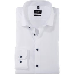 OLYMP No. Six Businesshemd, Super-Slim-Fit, 1/1-Arm, Kent-Kragen, für Herren, weiß, 39