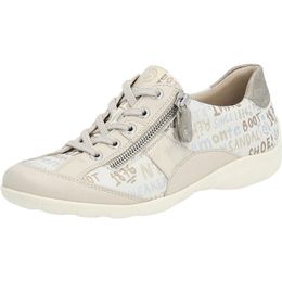 Remonte® Sneaker, Word-Print, Leder, für Damen, beige, 37