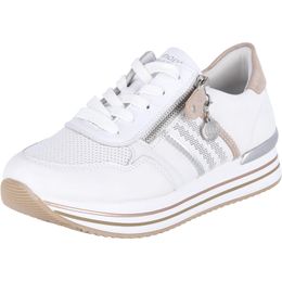 Remonte® Sneaker, Glattleder, Reißverschluss, für Damen, weiß, 37