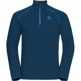 Odlo Fleeceshirt, Troyer, Reißverschluss, für Herren, blau, XL