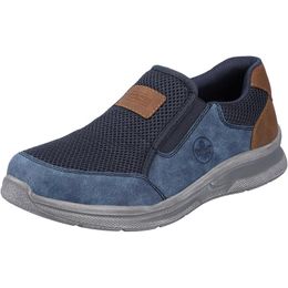 Rieker Slipper, Mesh-Einsatz, Komfortweite, für Herren, blau, 45