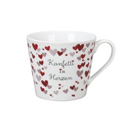 Krasilnikoff Happy Cup Konfetti im Herzen, 400 ml