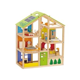 HAPE Wooden 4 seasons Dollhouse with furniture