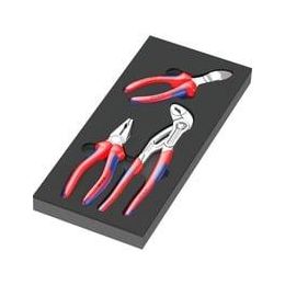 Wera 9780 Schaumstoffeinlage KNIPEX Zangen-Set 1, 3-teilig schwarz/grau, f&uuml;r Tool Rebel Werkstattwagen