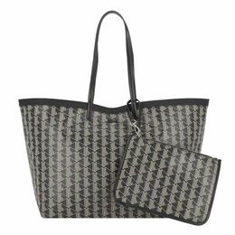 Lacoste Zely Shopper Tasche 39 cm noir beige