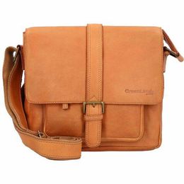 GreenLand Nature GreenLand Nature Umhängetasche Leder 28 cm cognac2