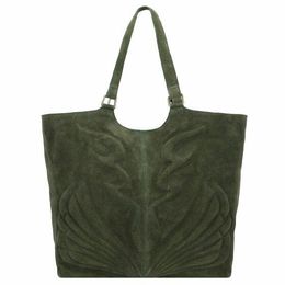 Cowboys Bag Cowboysbag Western Shopper Tasche Leder 37 cm army green
