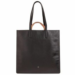 DuDu Shopper Tasche Leder 40 cm schwarz