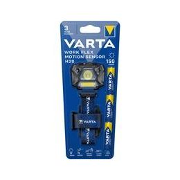 Varta WorkFlex Motion Sensor H20, LED-Leuchte schwarz/blau Art: LED-Leuchte Betriebsart: Batterie AAA Lichtstrom: 150 Lumen Schutz: spritzwasser- und staubgeschützt IP54